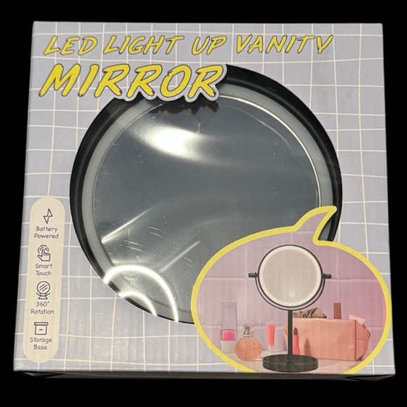 Accents | Led Light Up Vanity Mirror Black | Poshmark